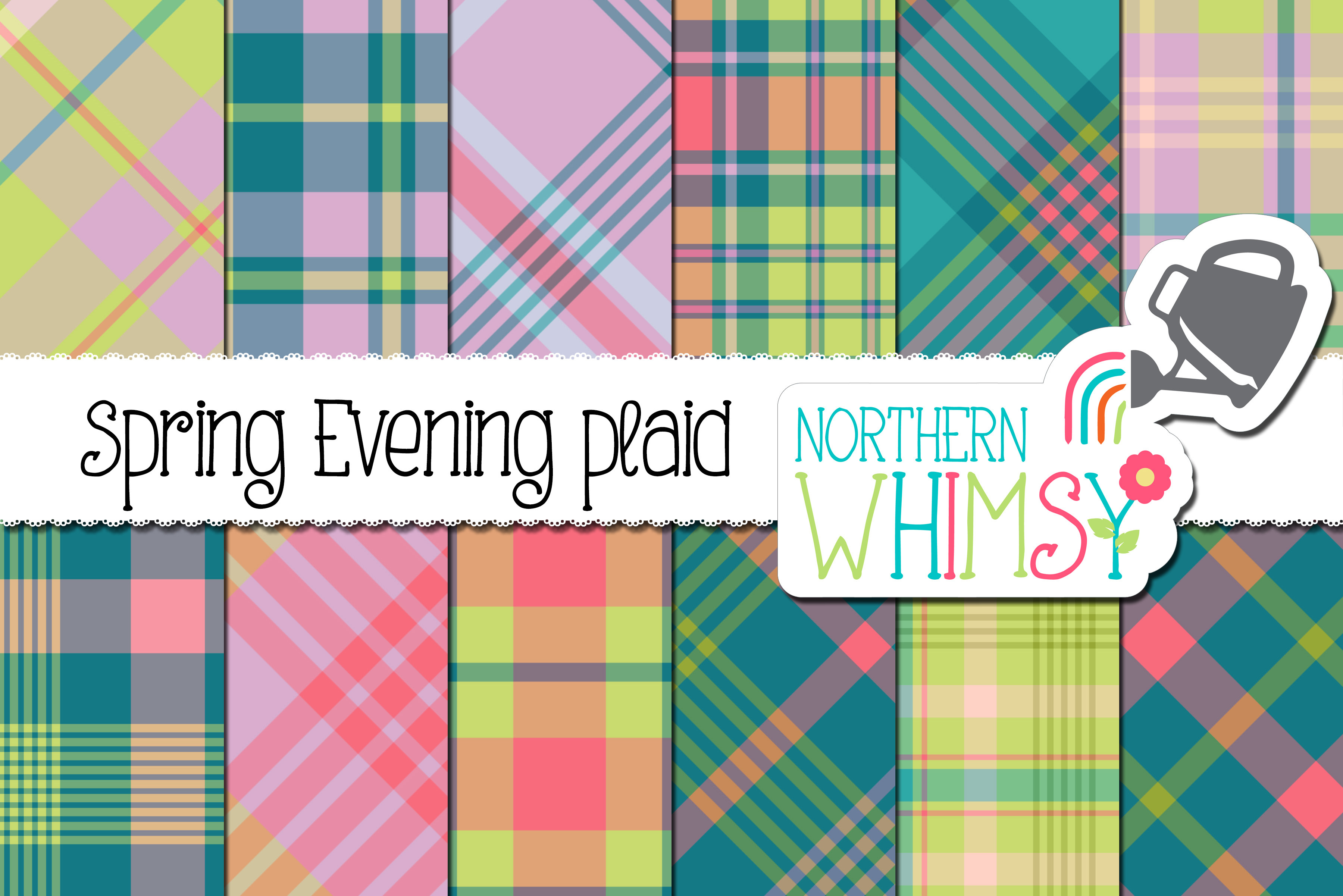 Spring / Easter Plaid Pattern | Graphic Patterns ~ Creative Market