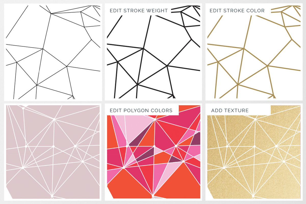 Polygon Patterns, a Pattern Graphic by Youandigraphics