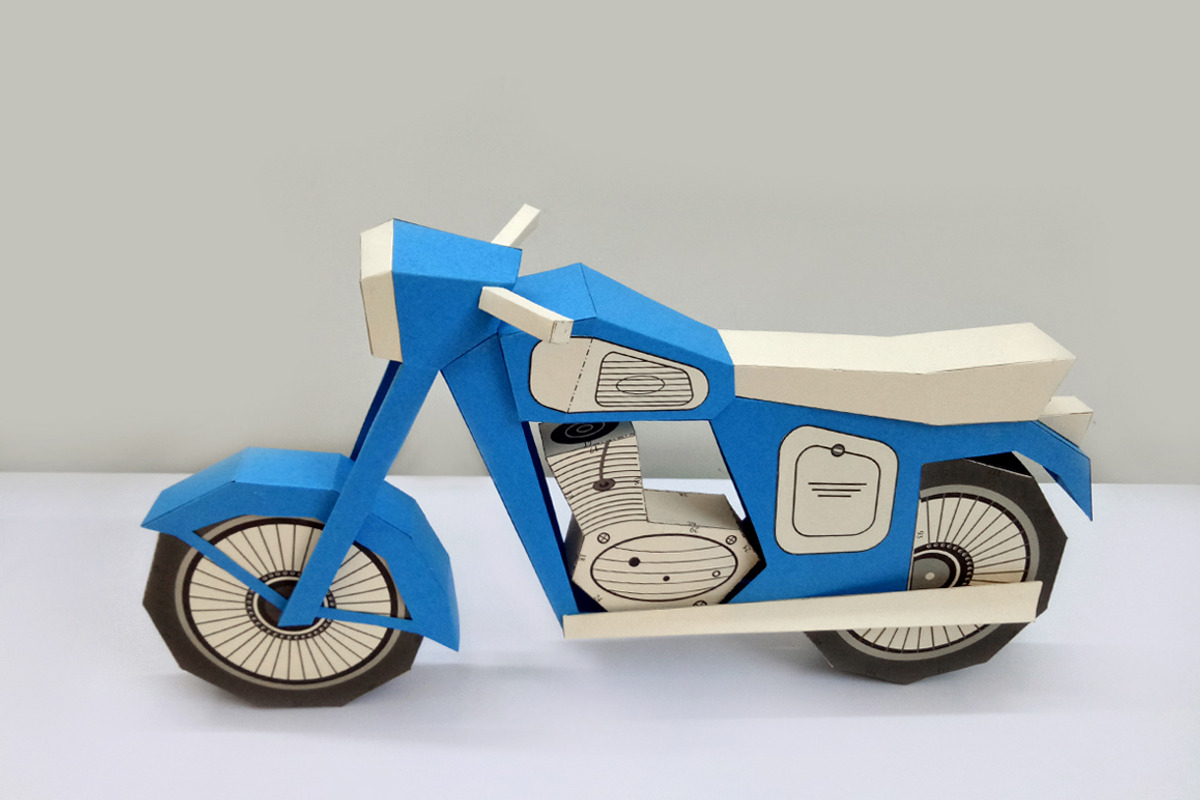 DIY Vintage bike - 3d papercraft, a Templates & Theme by PAPER amaze