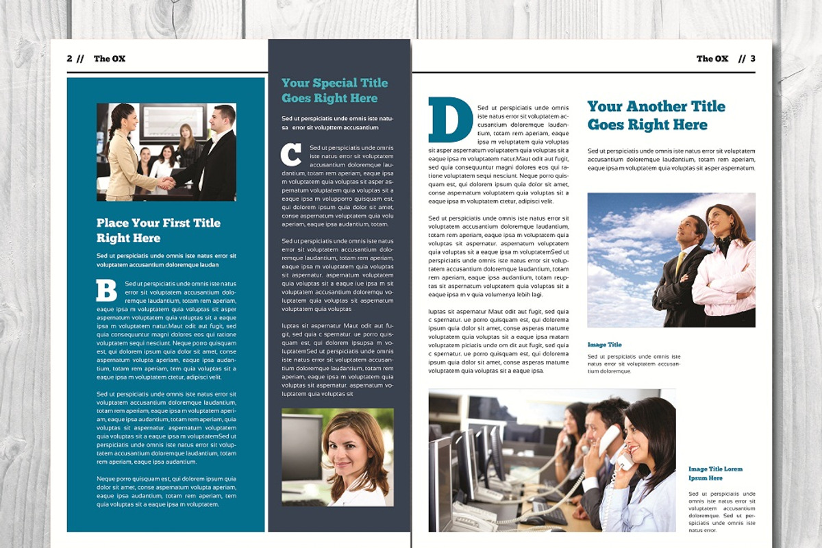 InDesign Newsletter Template, a Magazine Template by MA-KING_ART