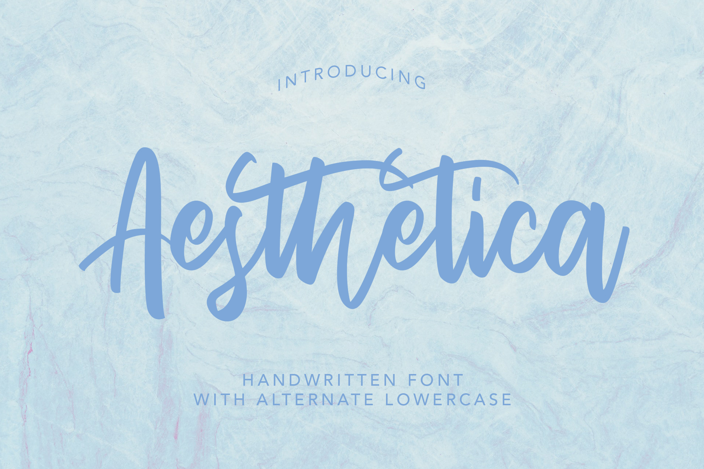 AesThetica - Handwritten Font, a Script Font by AQR Studio
