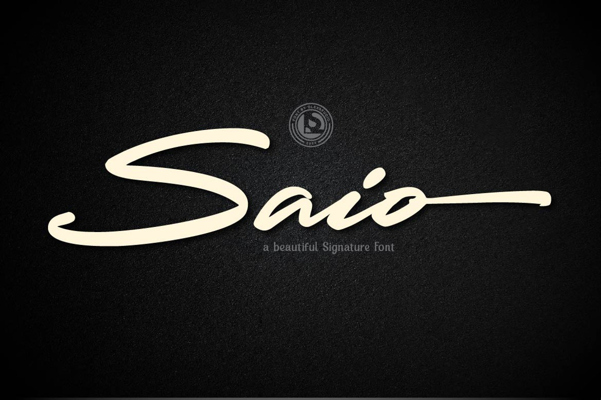 Saio - Signature Font, a Script Font by Olexstudio