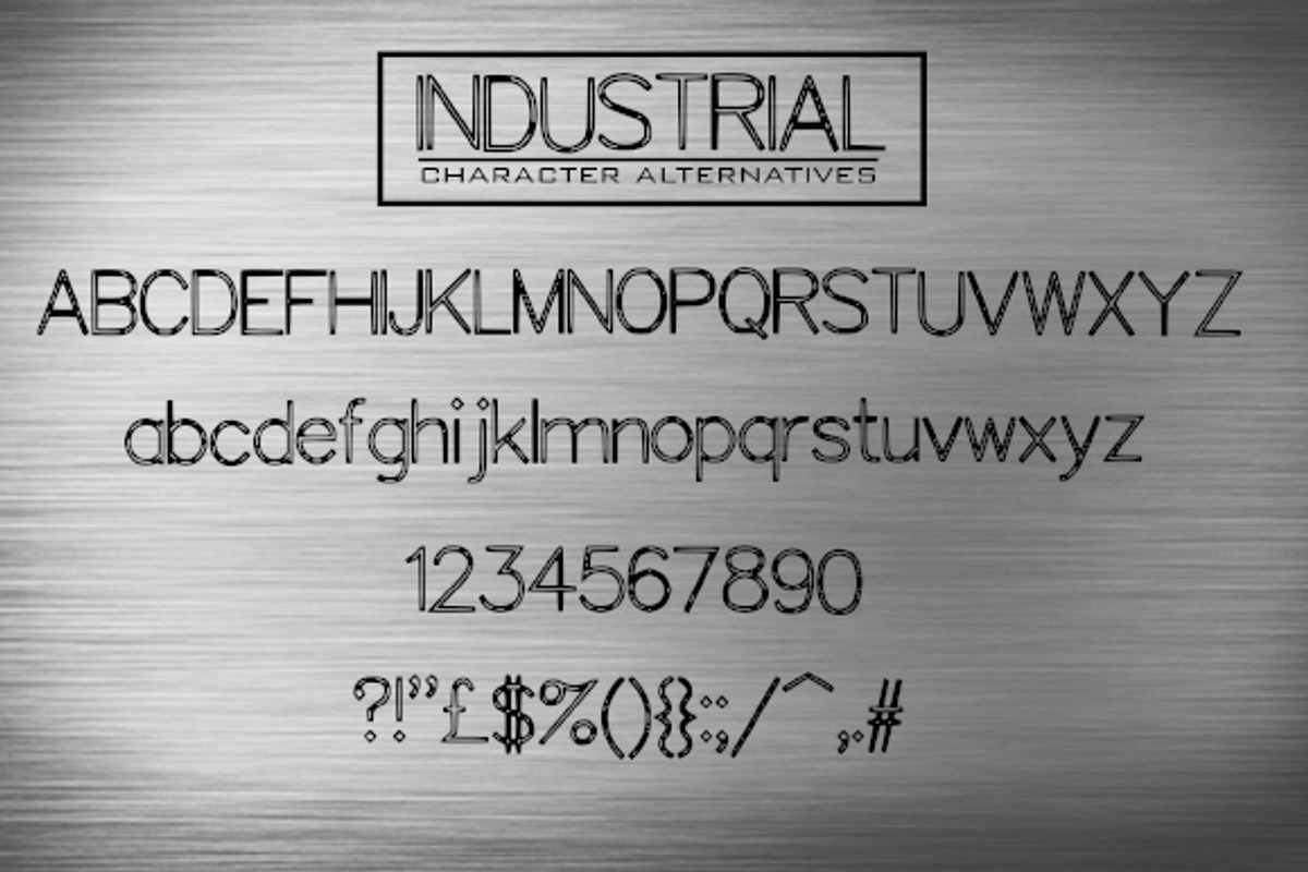 Industrial Font, a Font by UI.Fest