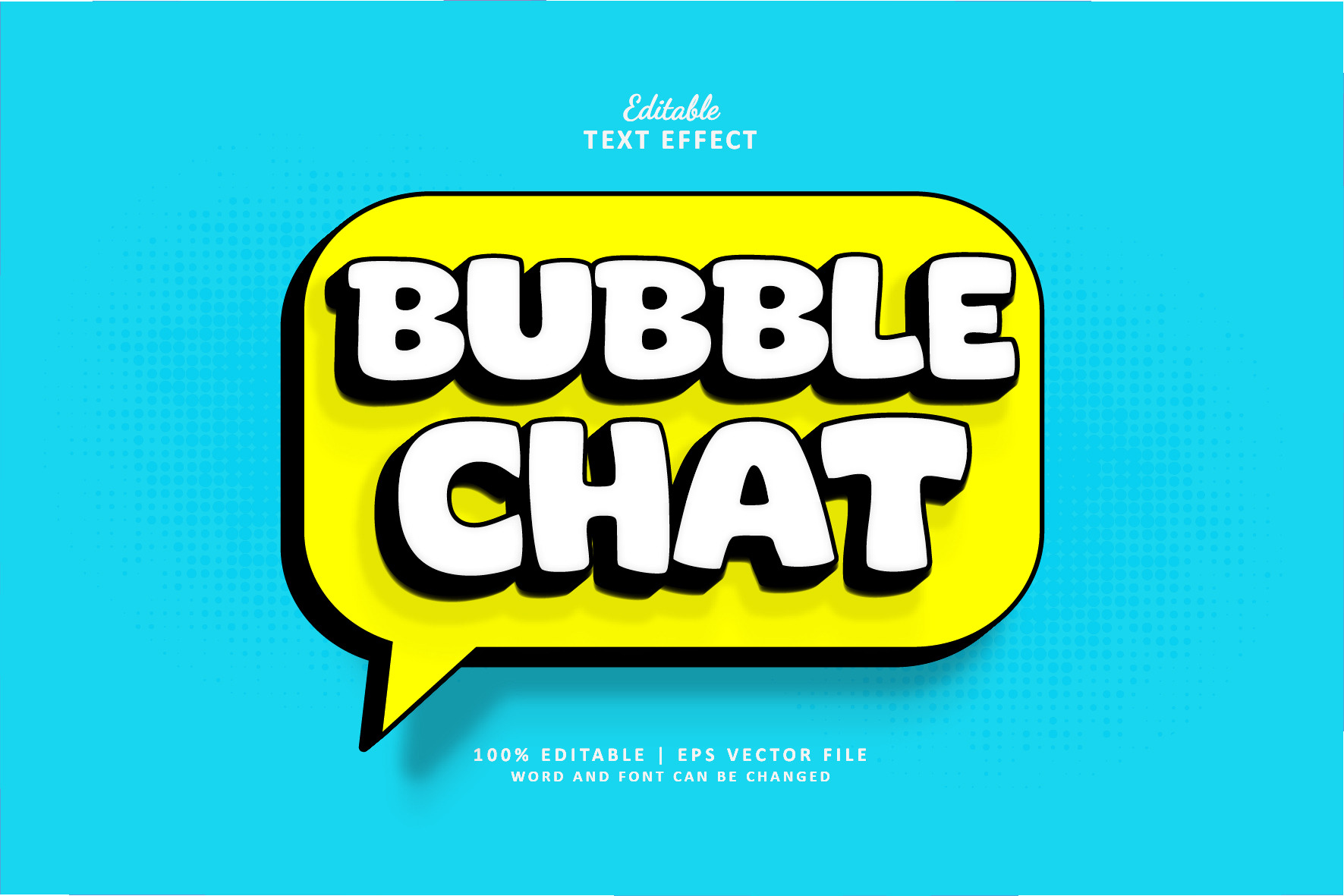 Text Effect Bubble Chat, a Layer Style Add-On by Navy Graphic