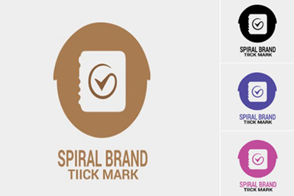 Spiral Tick Mark Logo (Four in One), a Branding & Logo Template by ...