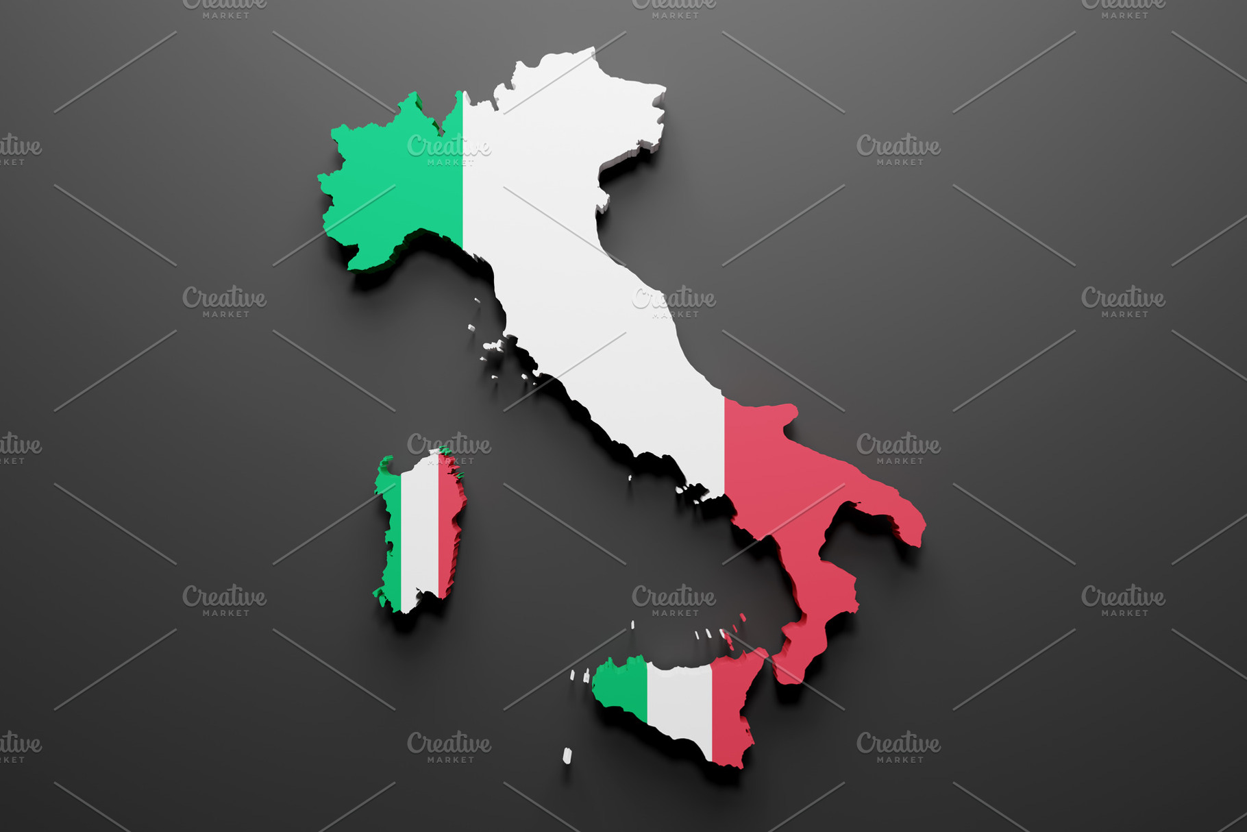 3d Italy map and flag, an Abstract Photo by De todo un poco | Creative ...