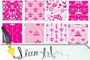 Princess crowns. Seamless patterns | Graphic Patterns ~ Creative Market