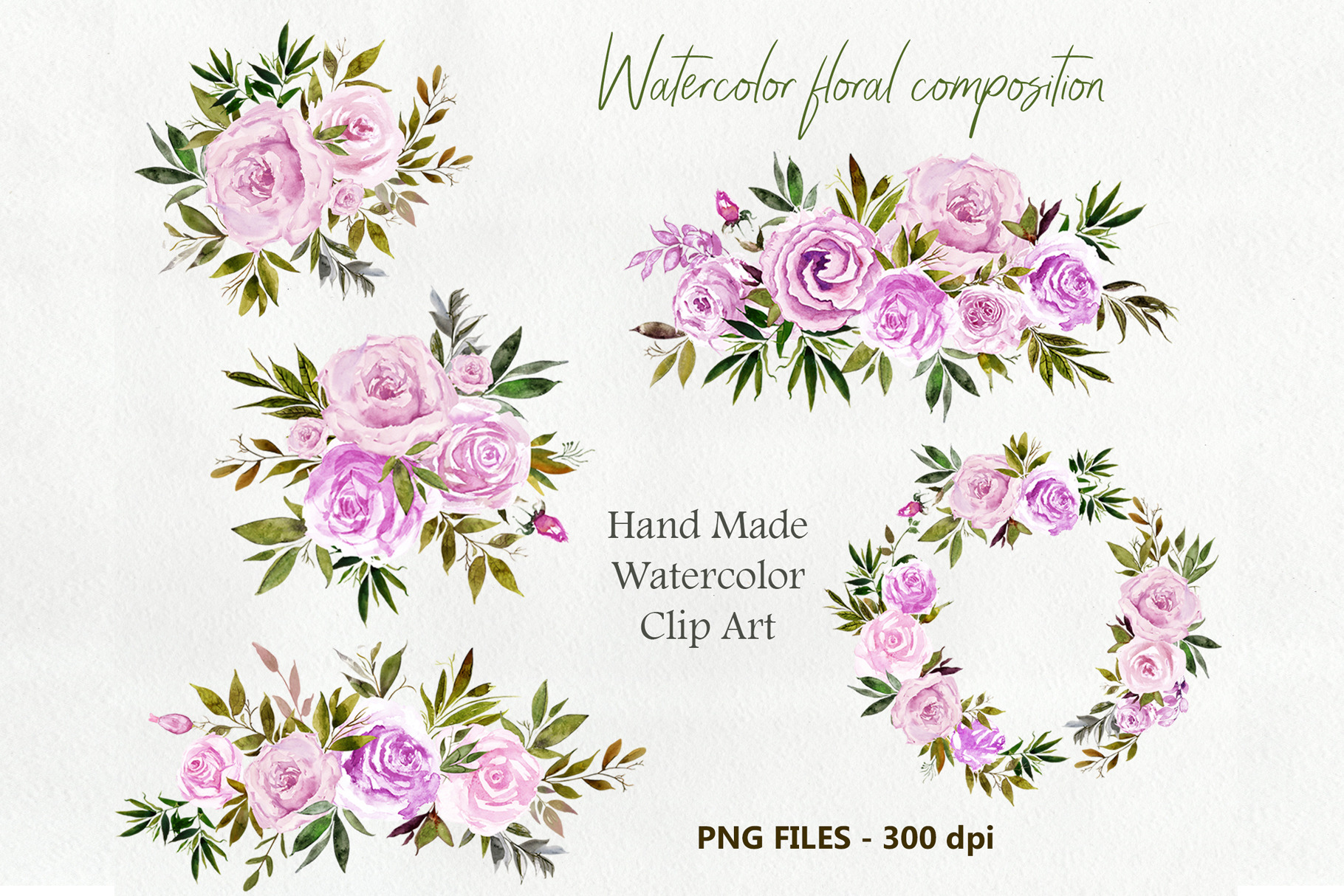Watercolor floral composition, an Illustration by Art Watercolor Stories