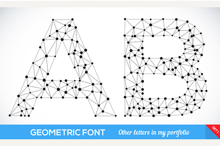 Geometric type font, a Graphic by Shanvood