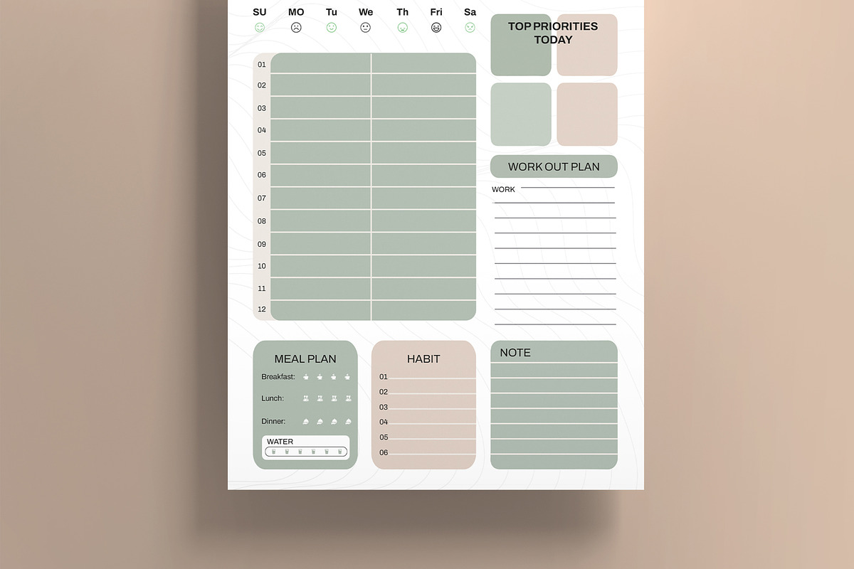 Daily Planner Template Design