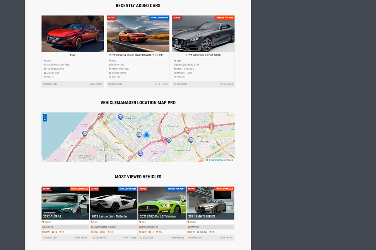 Car Catalog, Automotive Site Template