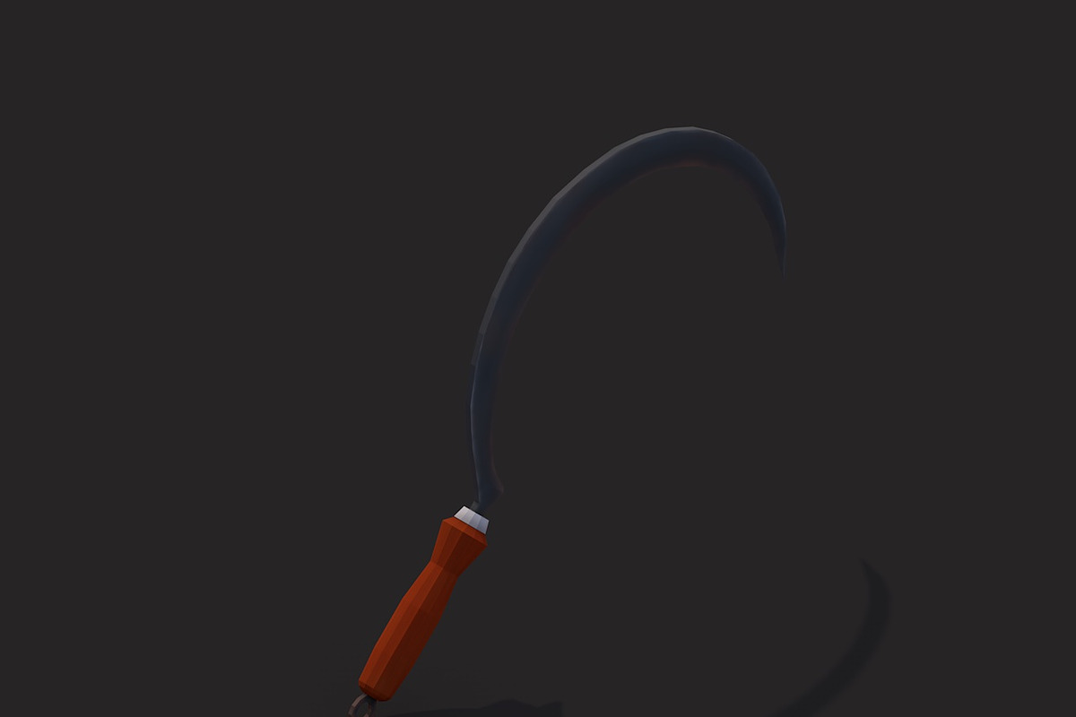 Low Poly Sickle, an Object 3D Model by CreativeeArt