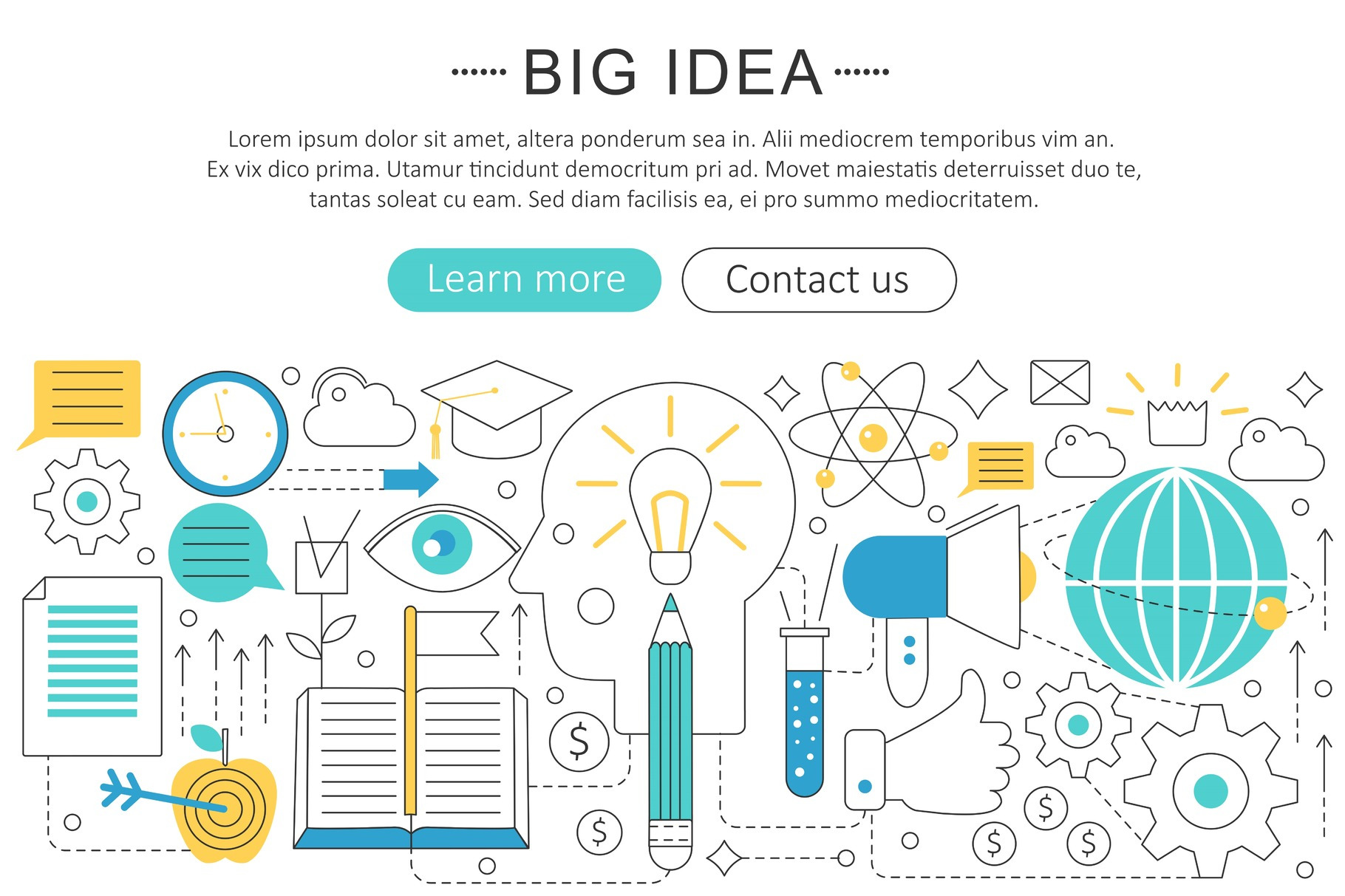 Vector big idea concept. | Education Illustrations ~ Creative Market