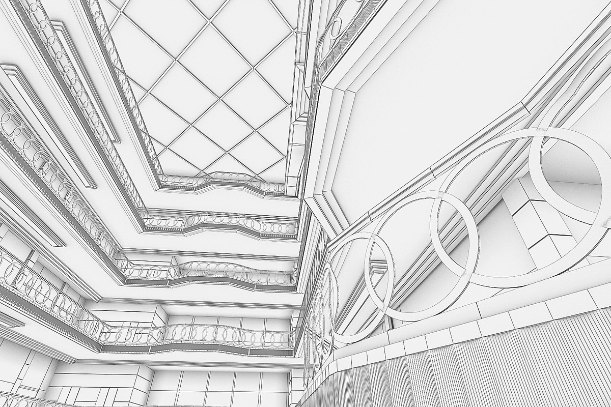 Shopping Mall interior, an Architecture 3D Model by 3DNUTS