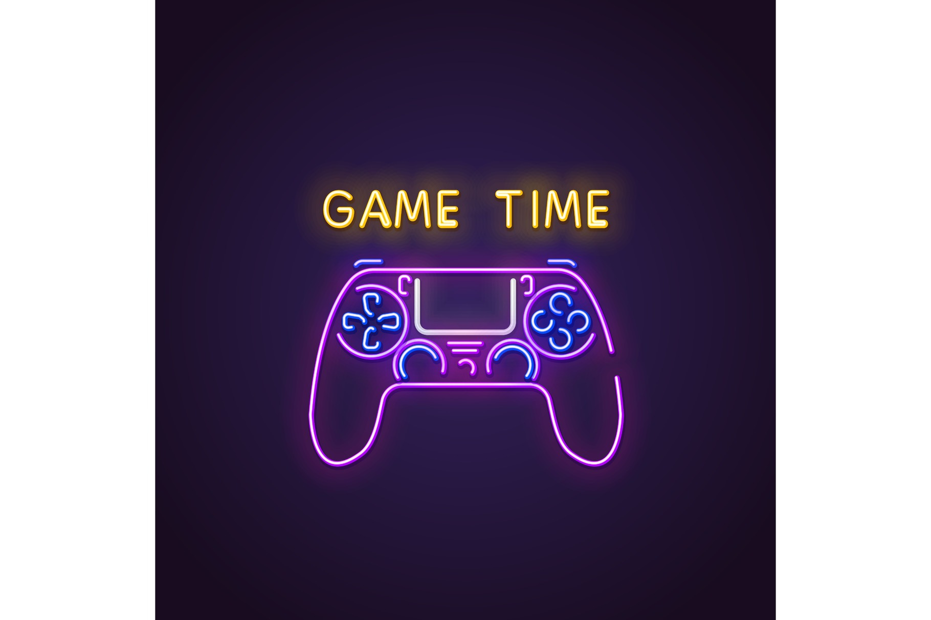 Gamepad neon banner, an Object Graphic by SkyVectors
