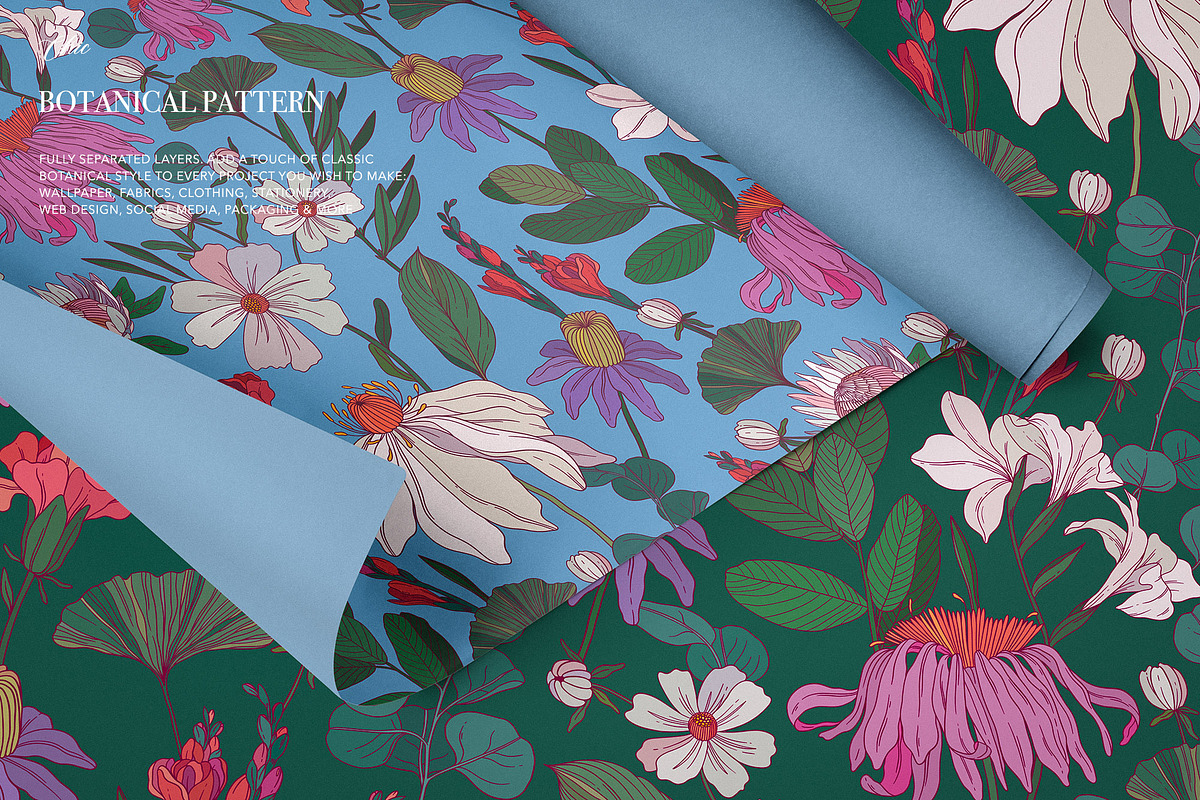 Enigma. Floral Pattern and Graphics, a Pattern Graphic by likorbut