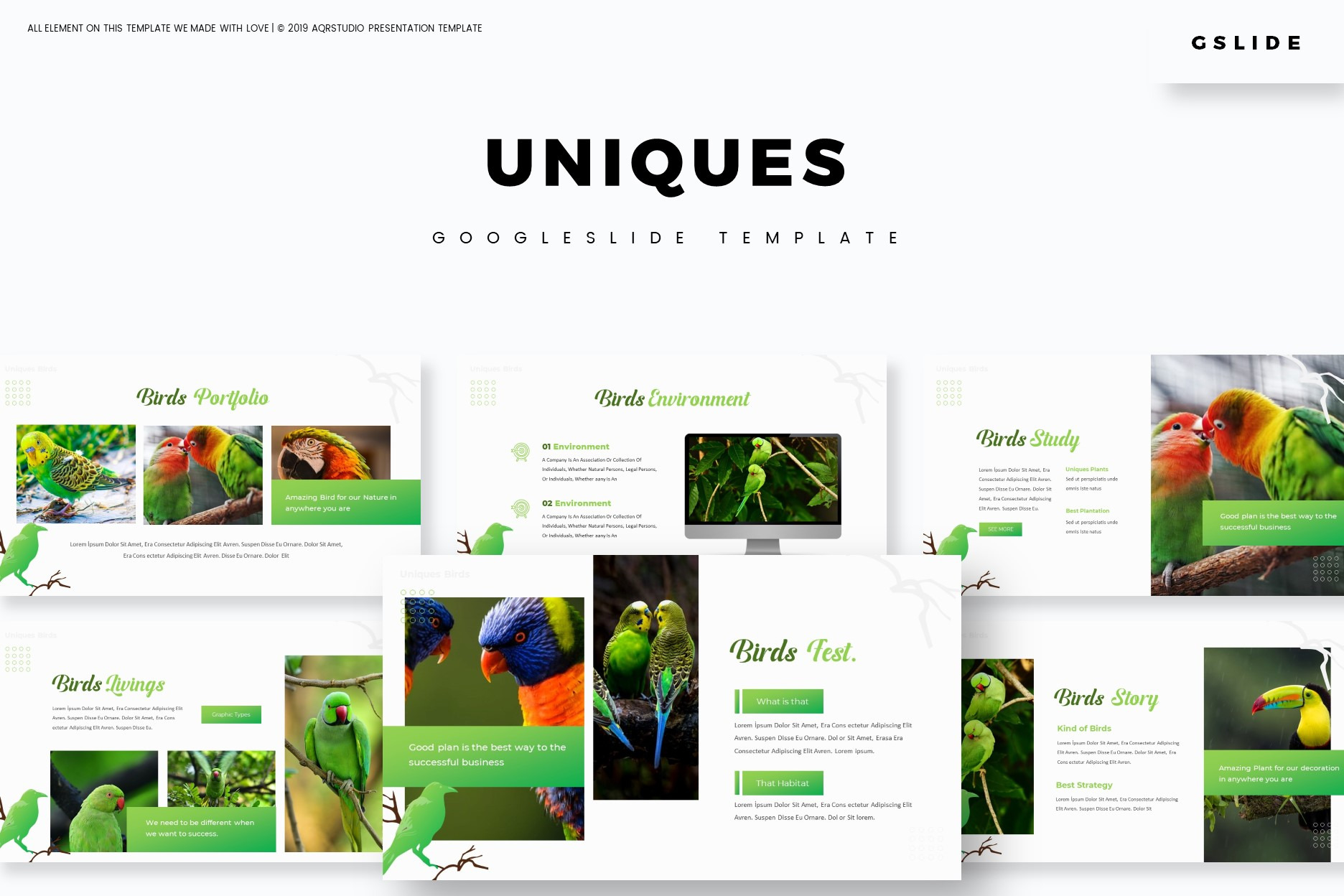 Uniques - Google Slides Template, a Presentation Template by AQR Studio