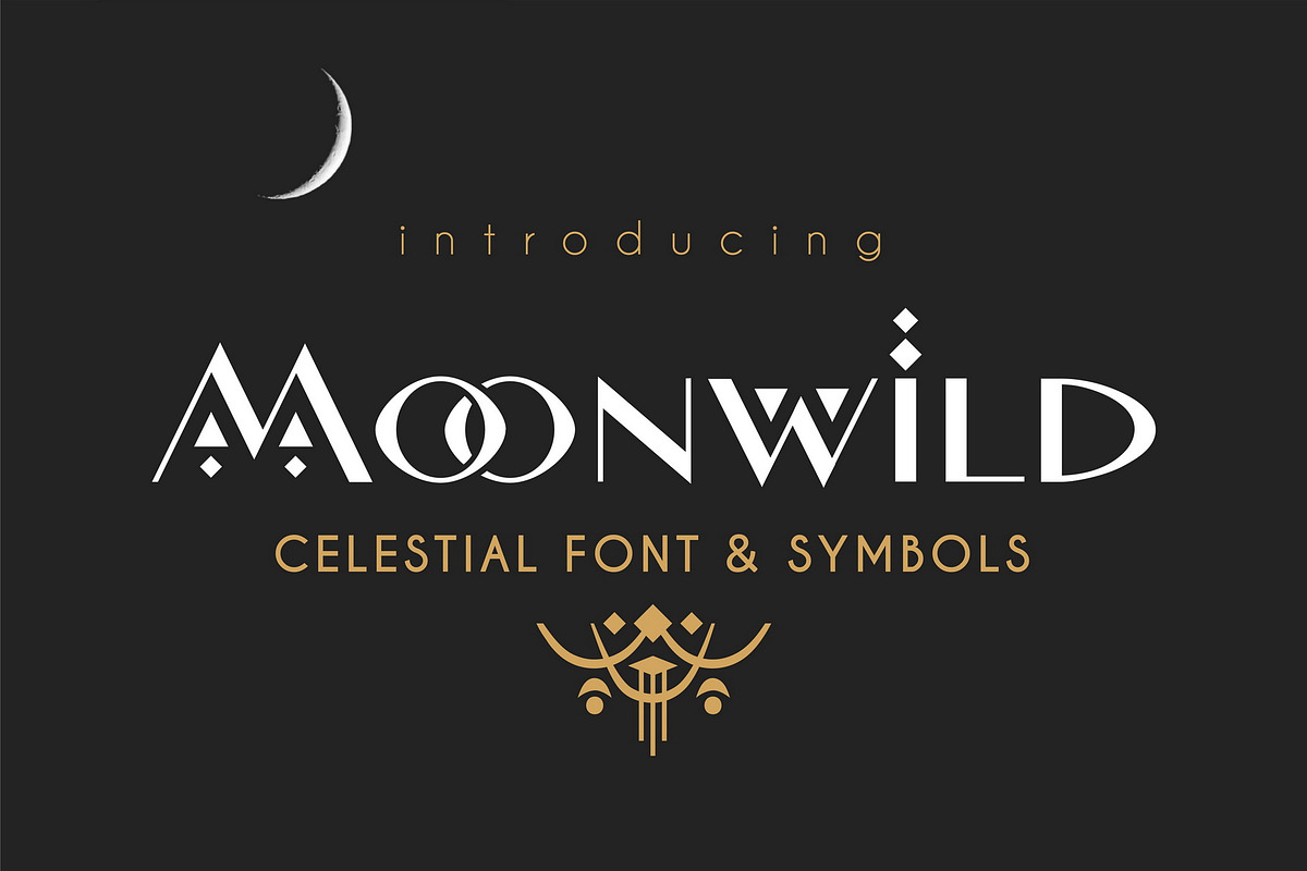 Moonwild - Celestial Font & Symbols, a Sans Serif Font by Struvictory.art