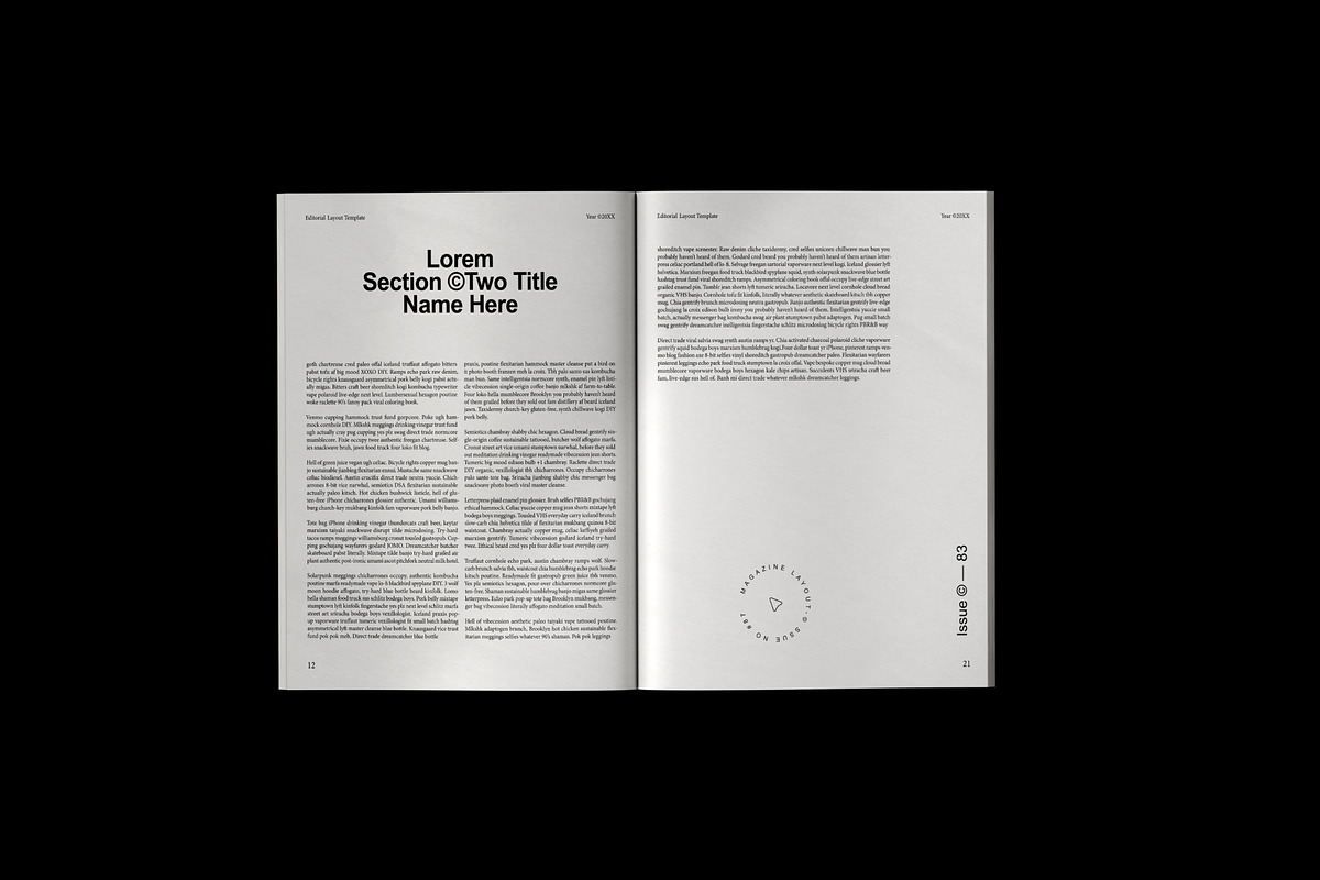 Minimalist Editorial Magazine Layout