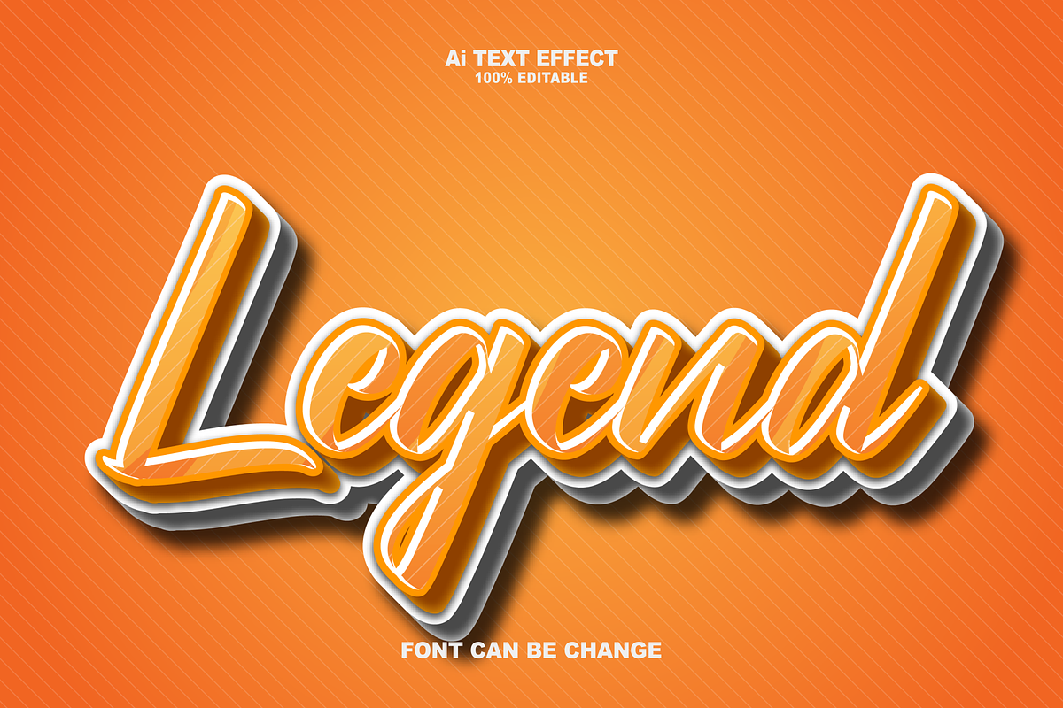 Legend Editabele Text Effects., a Layer Style Add-On by ModalTampang ...