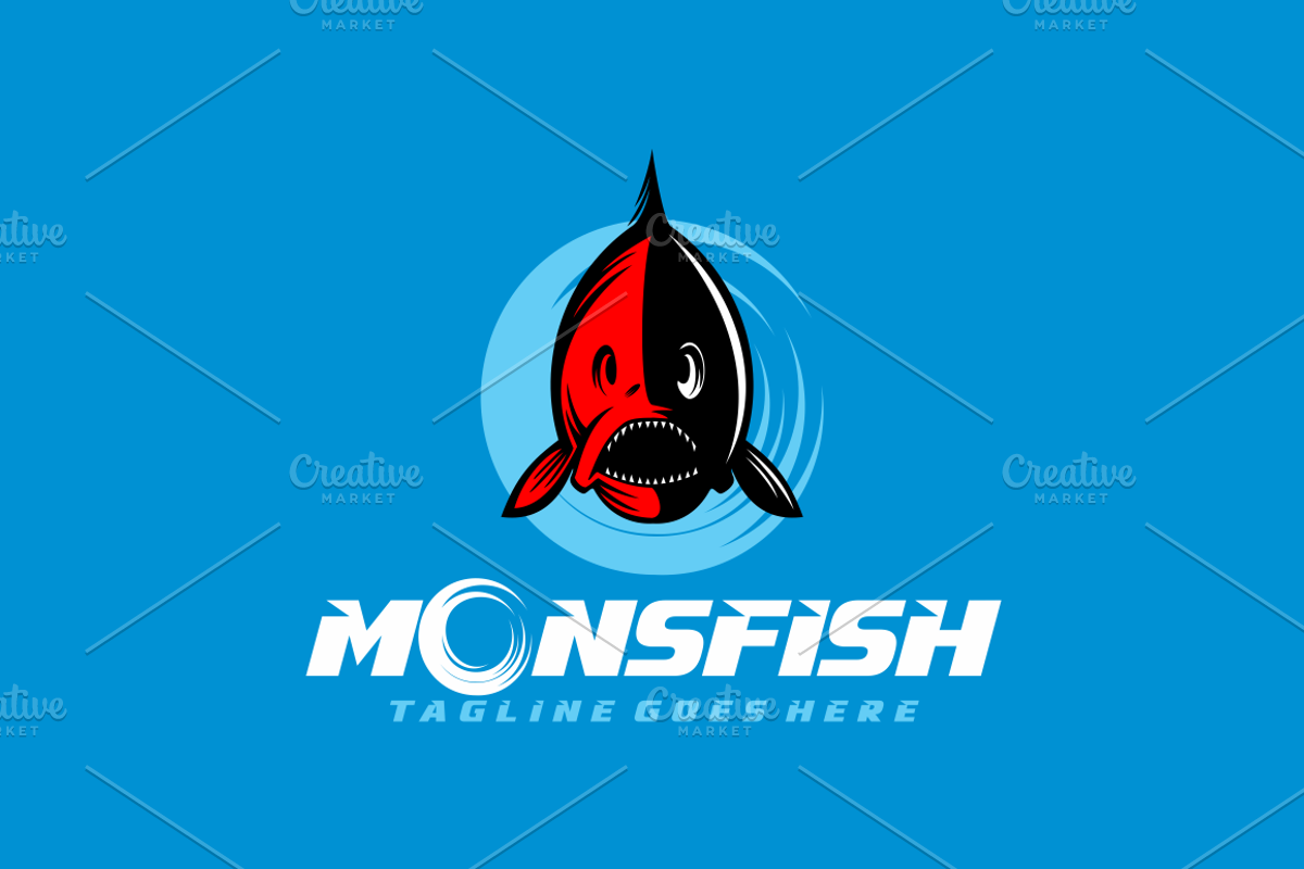 Monster Fish Logo, a Branding & Logo Template by herulogo