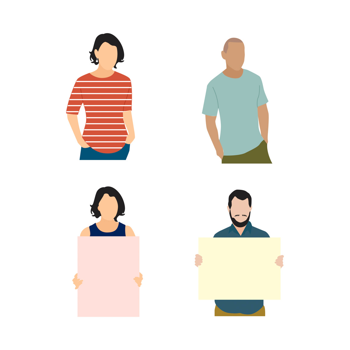 Illustration of cheerful human set, a Person Illustration by rawpixel