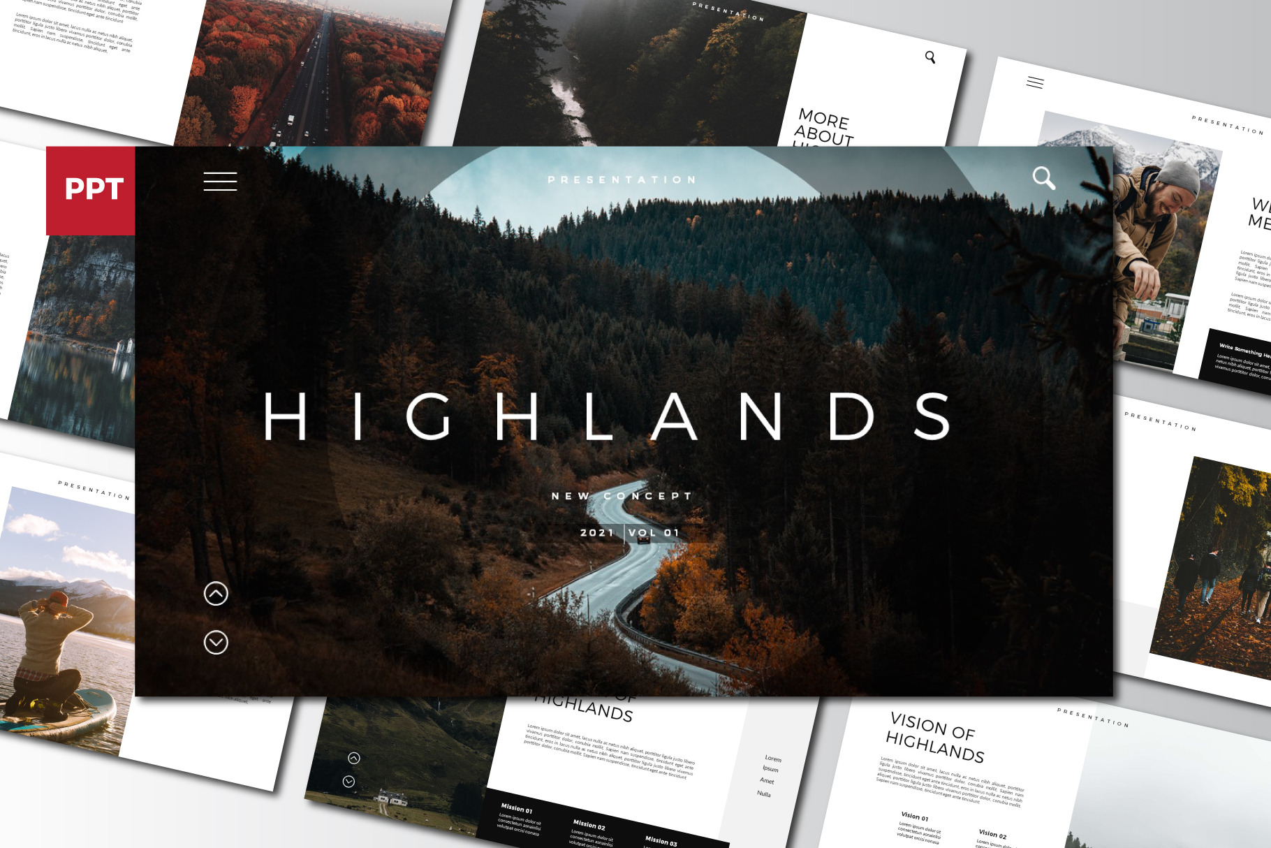Highlands Powerpoint Template, a Presentation Template by Yo Slide ...