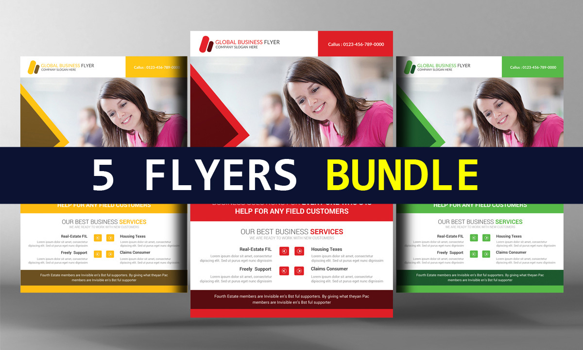 5 General Purpose Corporate Flyers, a Flyer Template by graphicforest