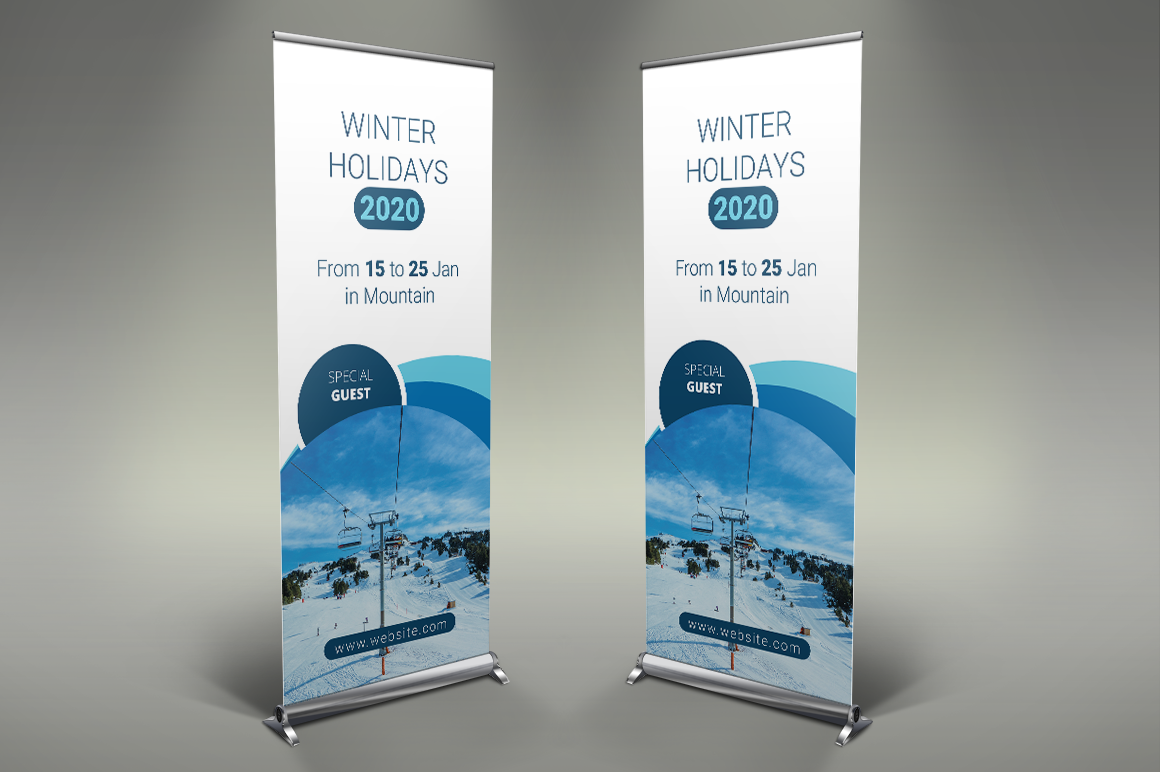 Winter Holidays Roll Up Banner, a Presentation Template by UNIK Agency