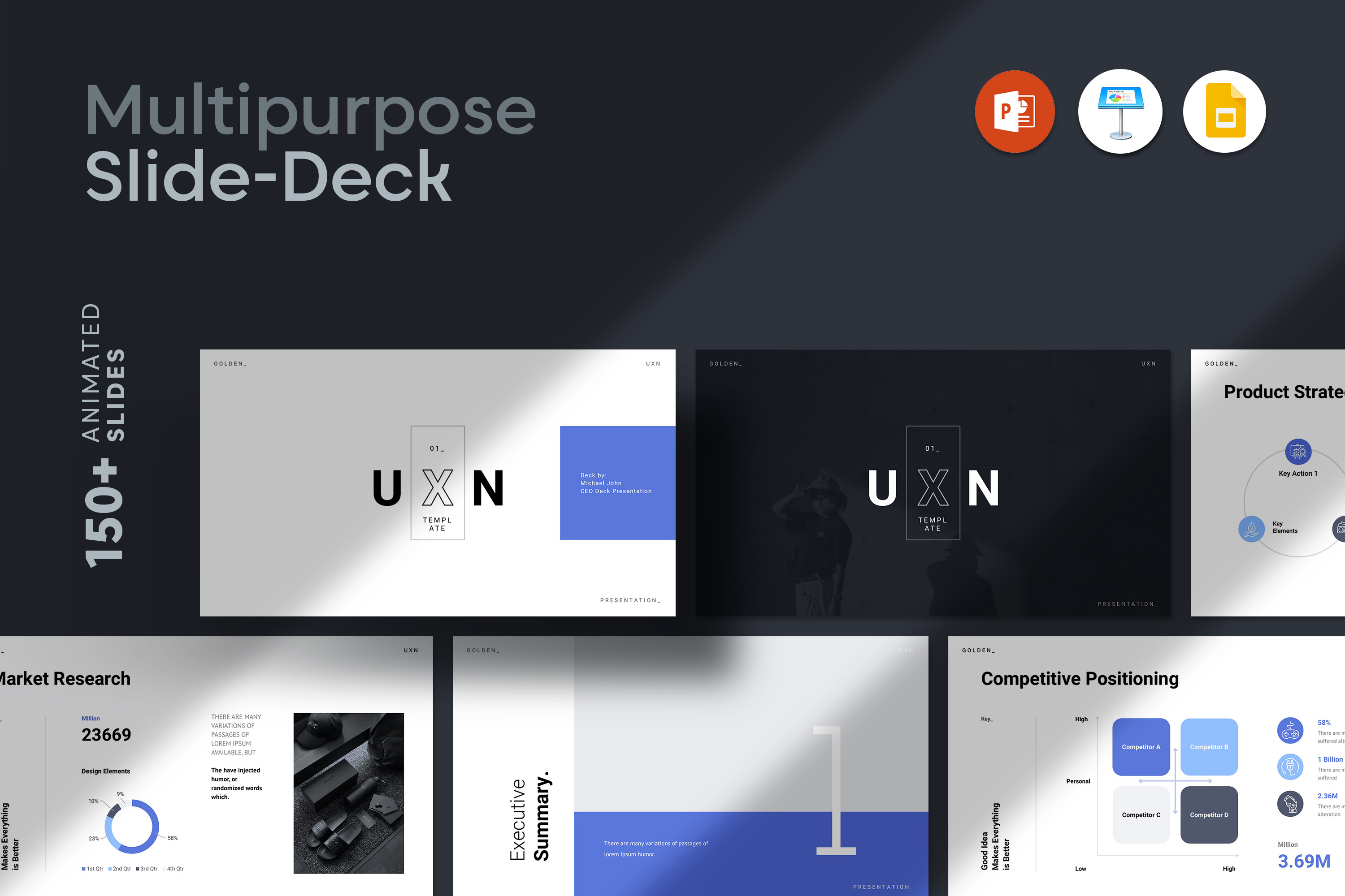 Multipurpose Slide Deck, a Presentation Template by GoldenPixelStudio