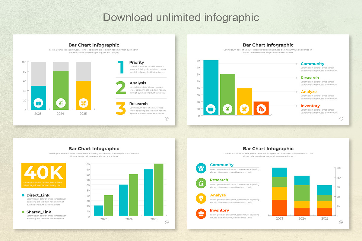 Bar Chart Infographic Apple Keynote