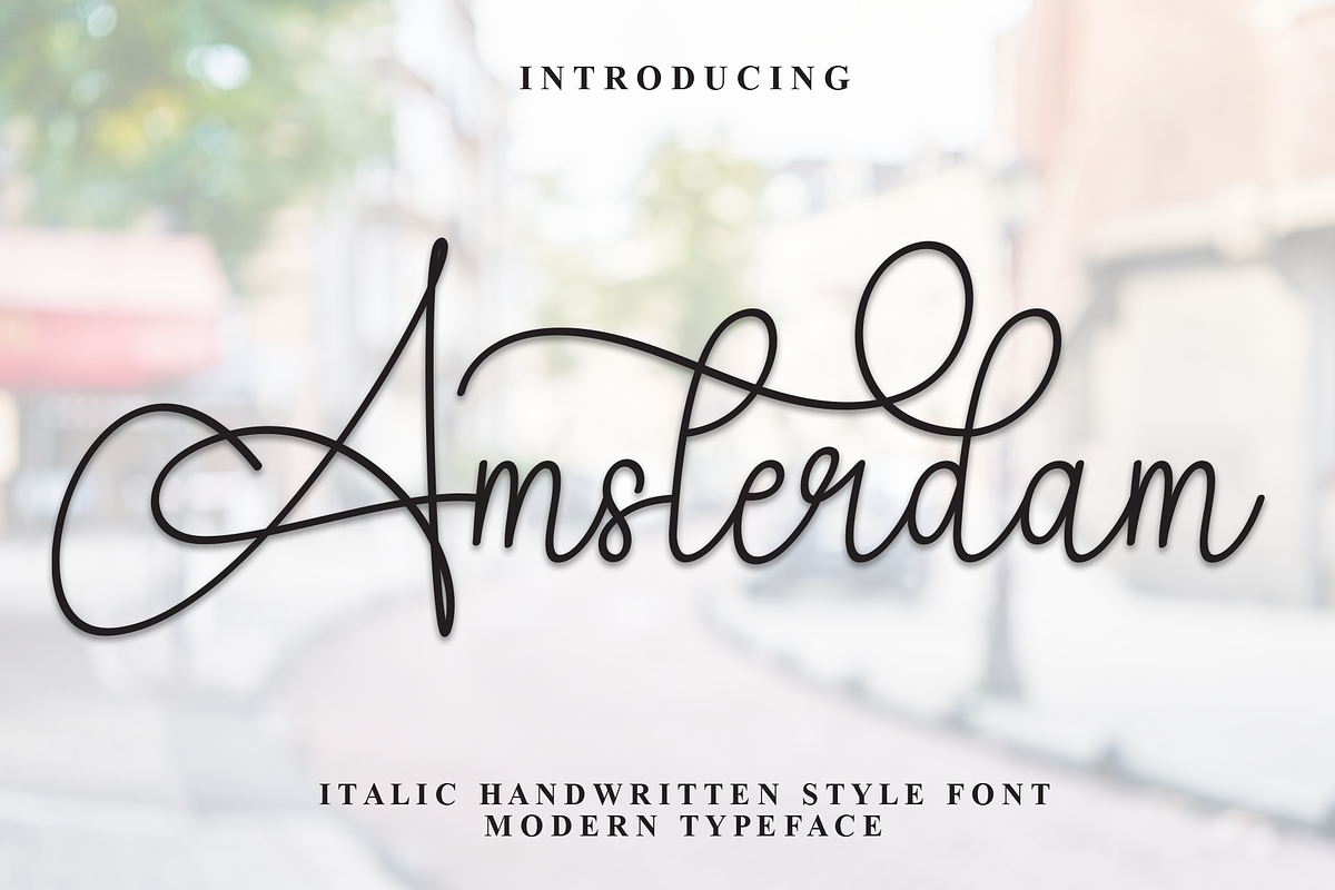 Amsterdam | Script Font, a Handwritten Font by Scratchones