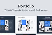 Web Portfolio Section Template, a Landing Page Template by Kreativ Space