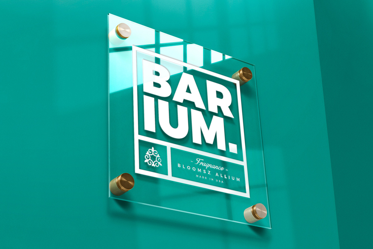 Square Acrylic Wall Sign Logo Mockup, a Product Mockup by GfxFoundry