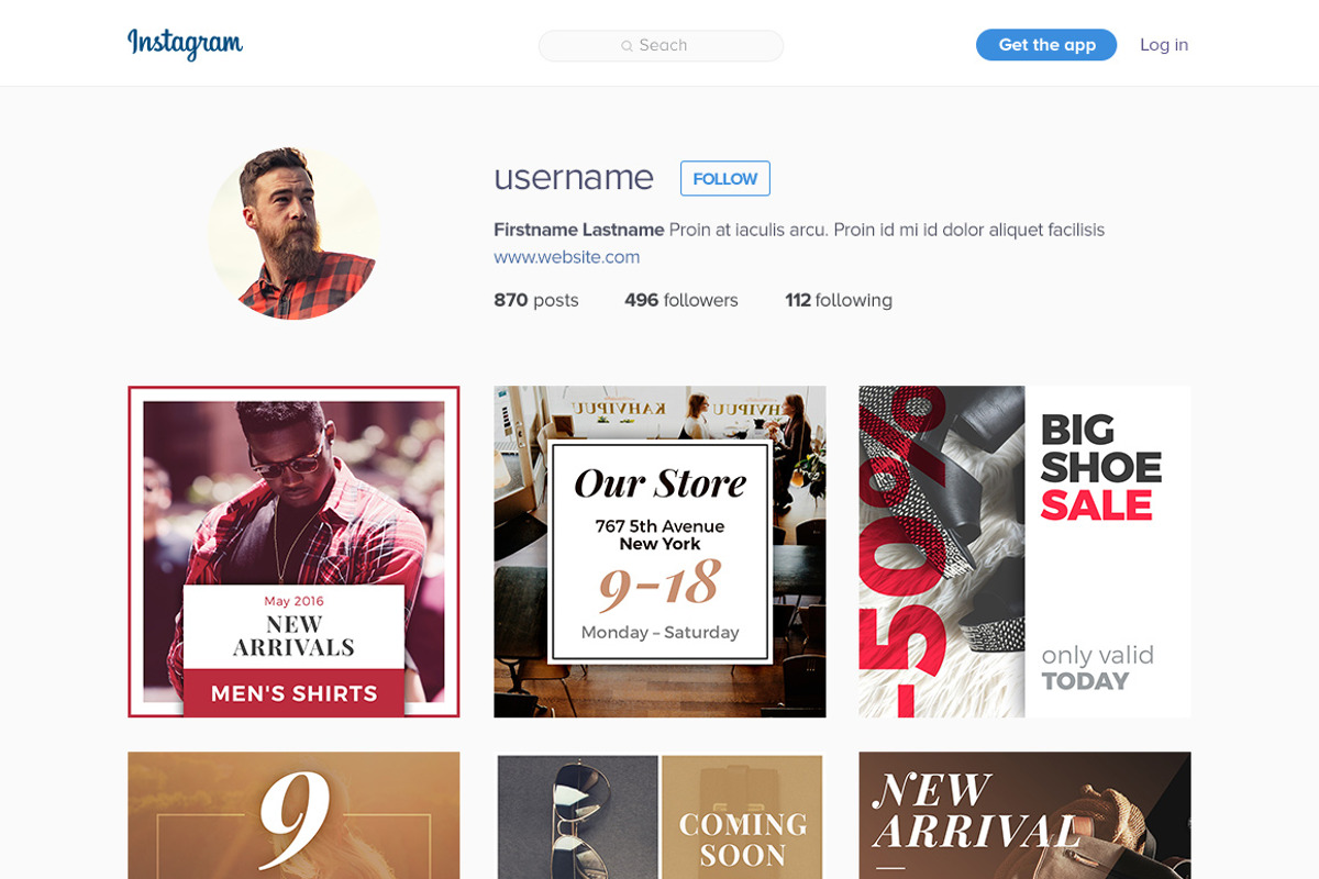 15 Instagram Banner Templates (PSD), a Social Media Template by PhotoMarket