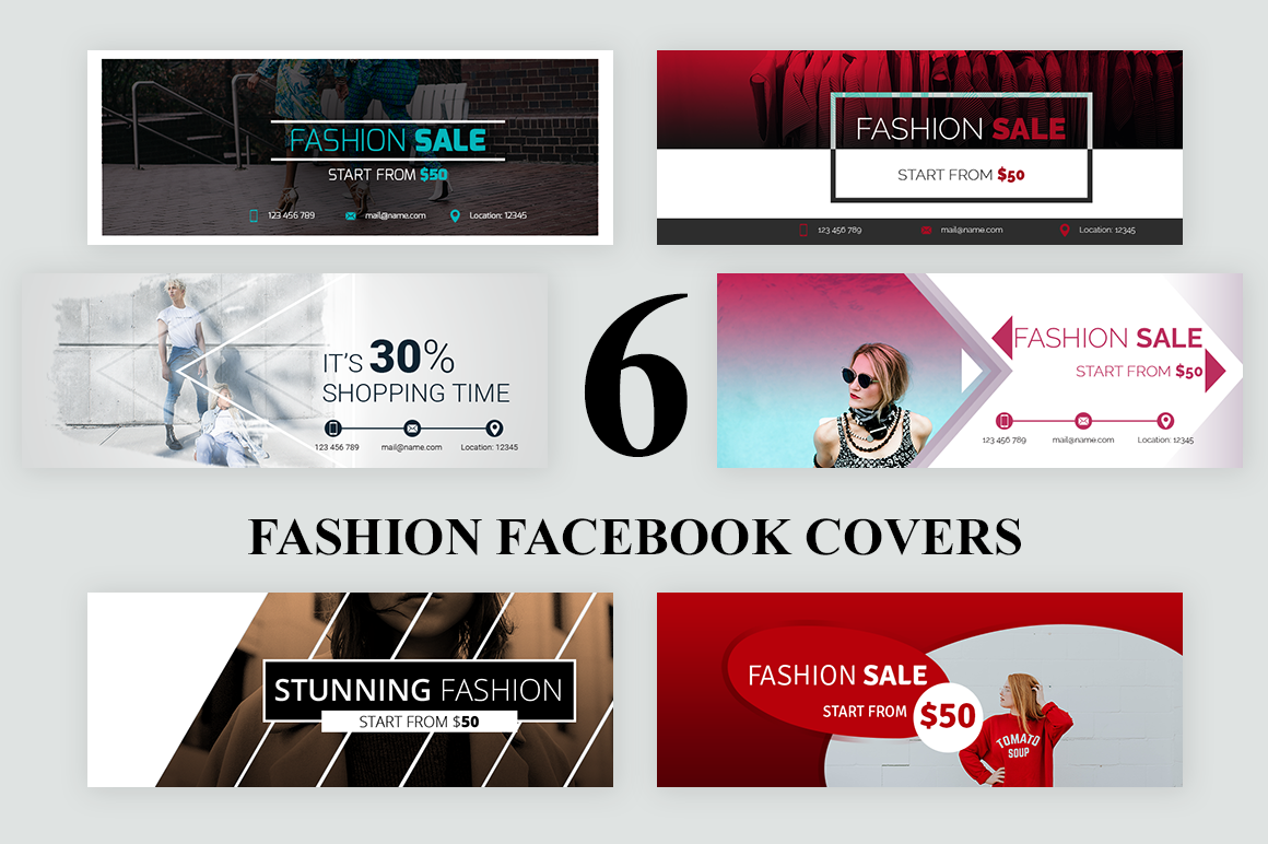 Fashion Facebook Covers, a Social Media Template by UNIK Agency