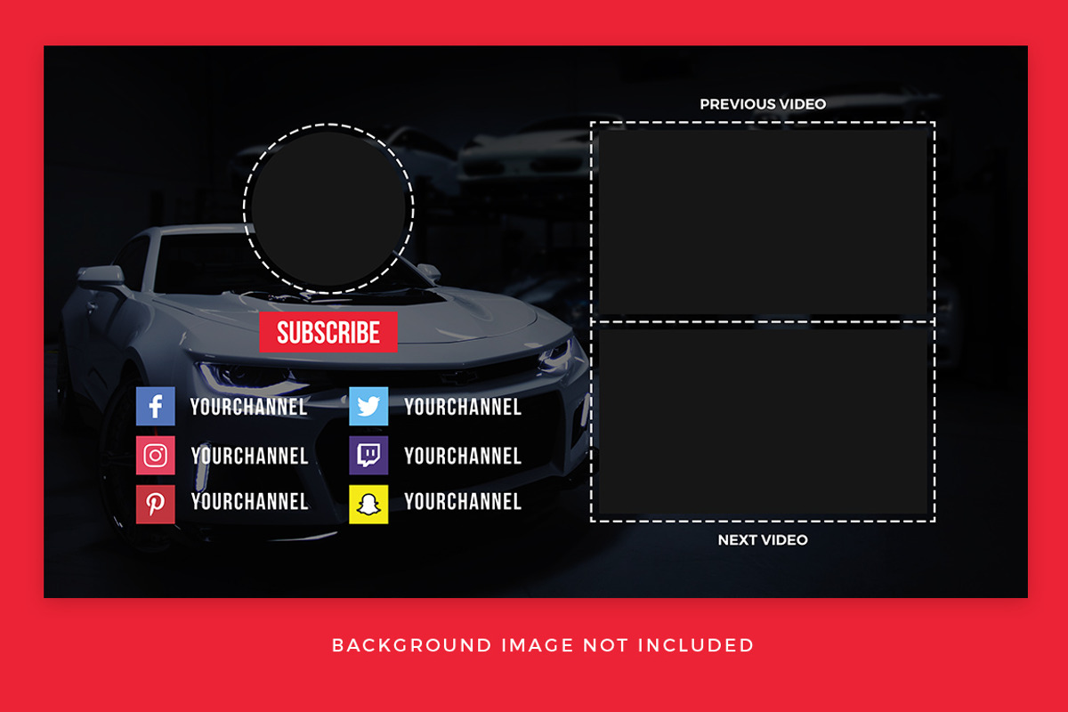 YouTube End Card Templates, a Social Media Template by Medialoot