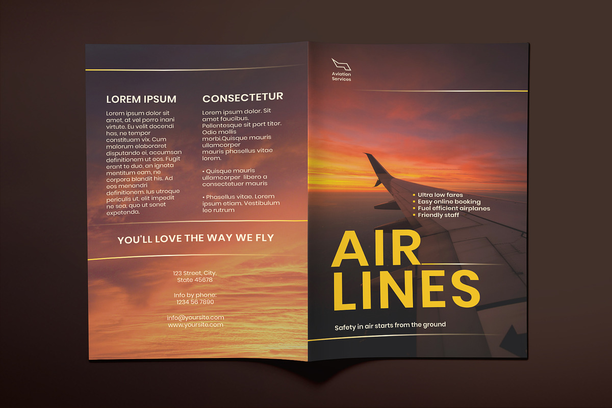 Airlines Aviation Print Pack, a Poster Template by TemplatesNow!