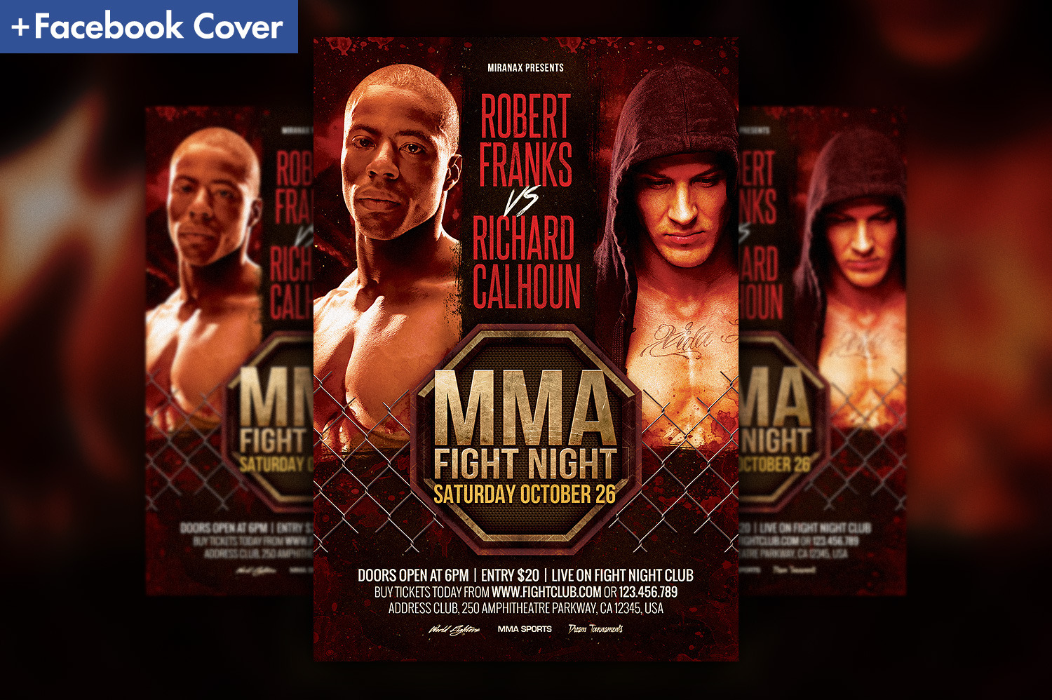 MMA Fight Night Showdown Flyer, a Flyer Template by Hyperpix Productions