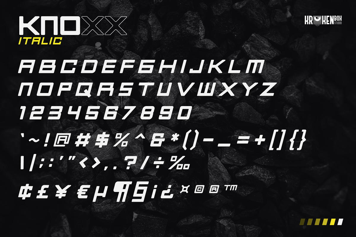 Knoxx - Sans Serif Typeface, a Sans Serif Font by Krakenbox Studio