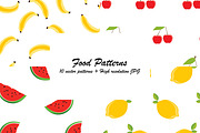 Ten seamless food patterns, a Pattern Graphic by Viktorijareut