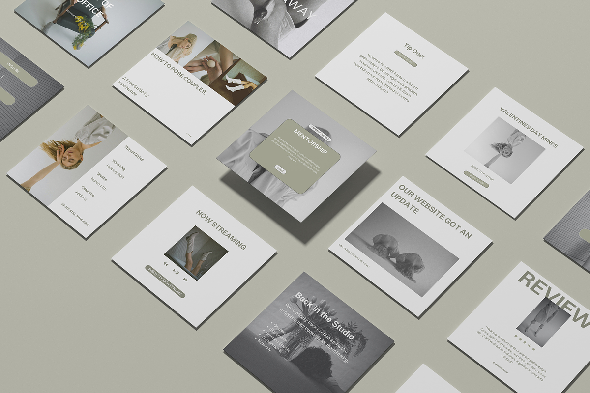 Zoe | 36 Canva Templates, a Social Media Template by Alana Designed