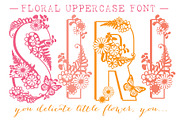 Siri Floral Uppercase Font, a Sans Serif Font by shawnanonna