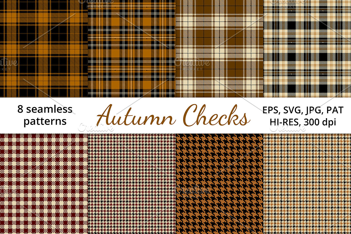 Autumn Checks, Seamless Patterns, a Pattern Graphic by Sveta Aho | Creative Market