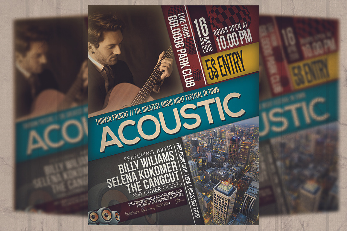 Acoustic Music Flyer / Poster, a Flyer Template by Septian
