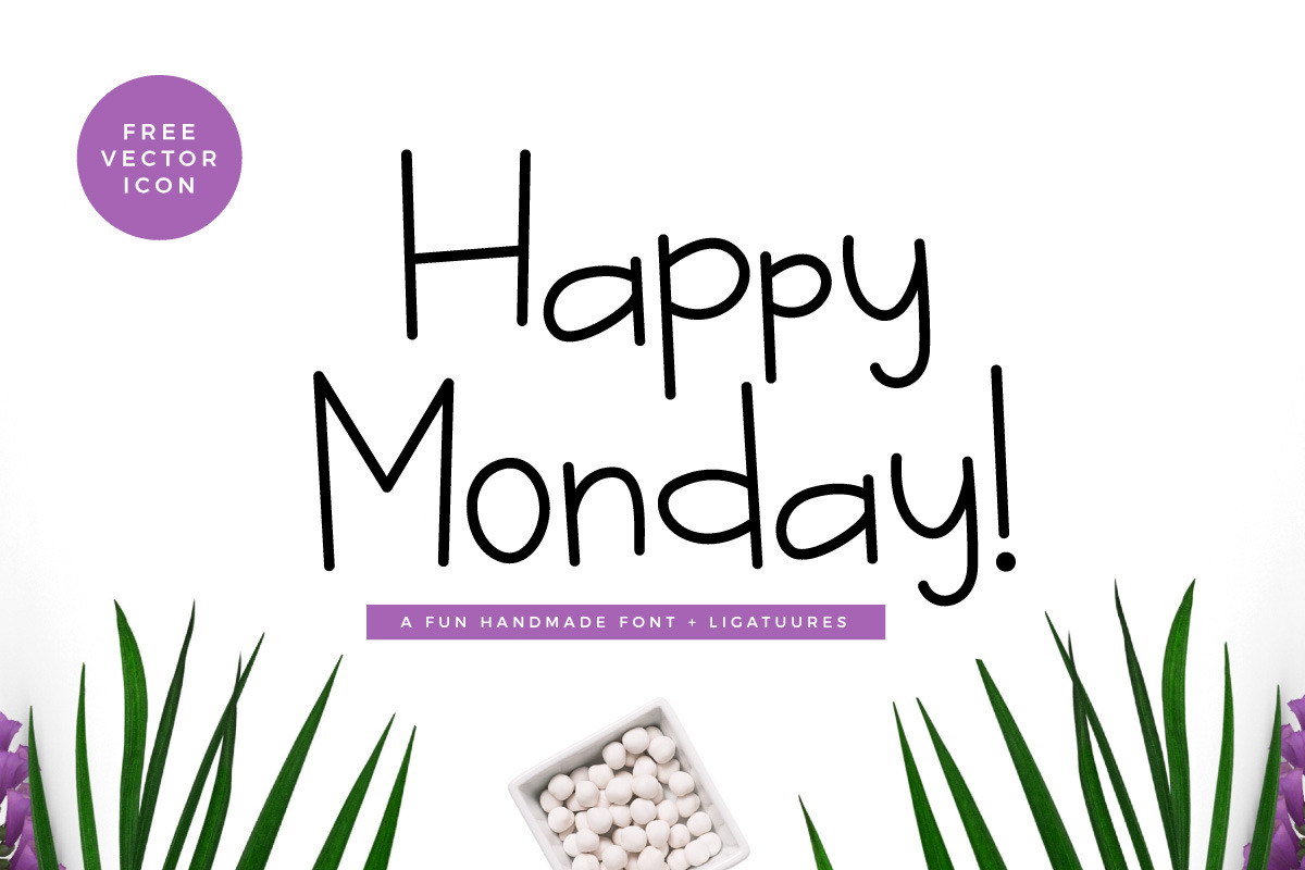 Happy Monday, a Script Font by Kang1993