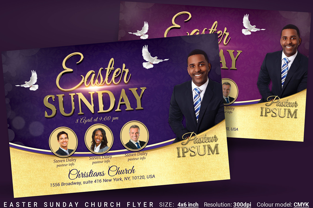 Easter Sunday Church Flyer, a Flyer Template by Artolus