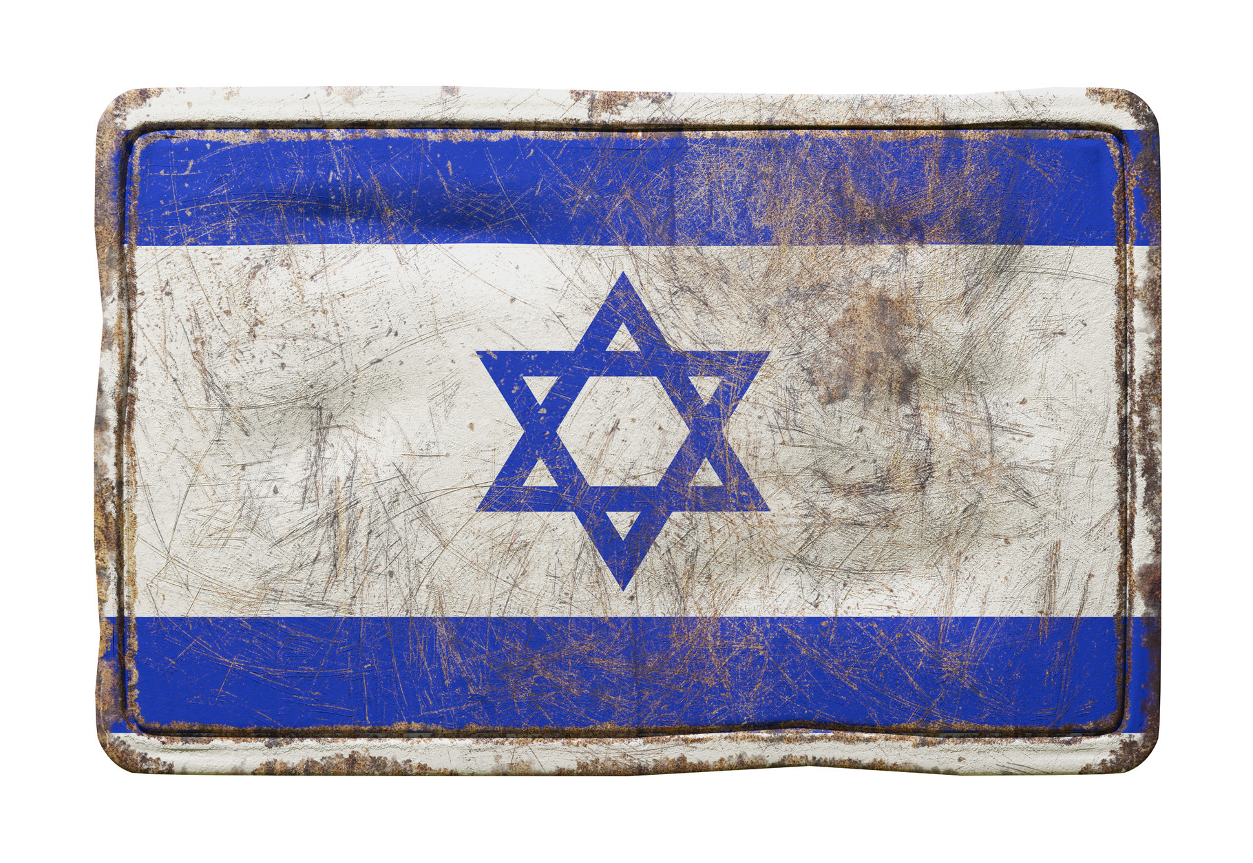 Israel flag rusty plank, an Abstract Photo by De todo un poco