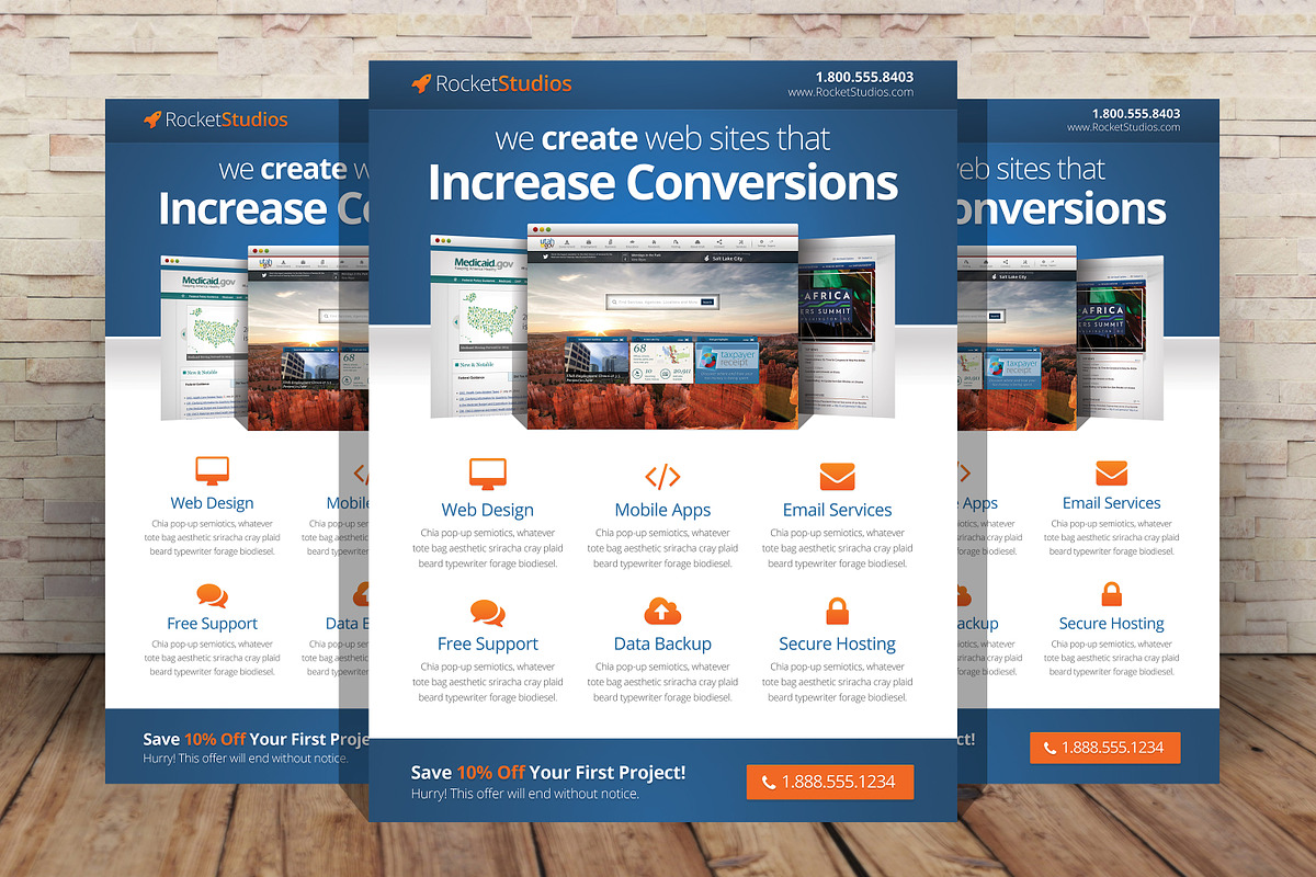 Web Designer Flyer Template, a Flyer Template by Creativenauts