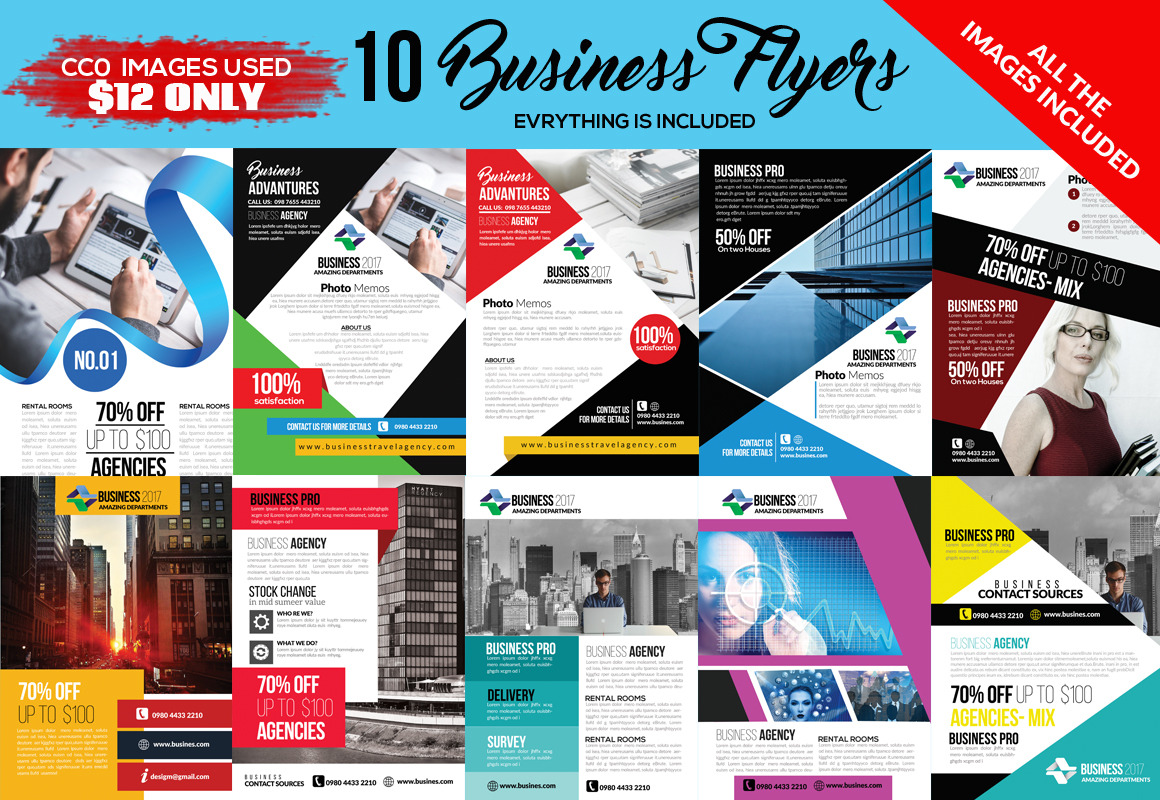 10 Corporate Flyers Pack, a Flyer Template by Psd Templates